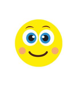 Slightly Smiling Blushing Face Emoji Vector Art - Design Shop by ...