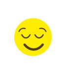 Relaxed and Relieved Face Emoji Vector Art - Design Shop by AquaDigitizing
