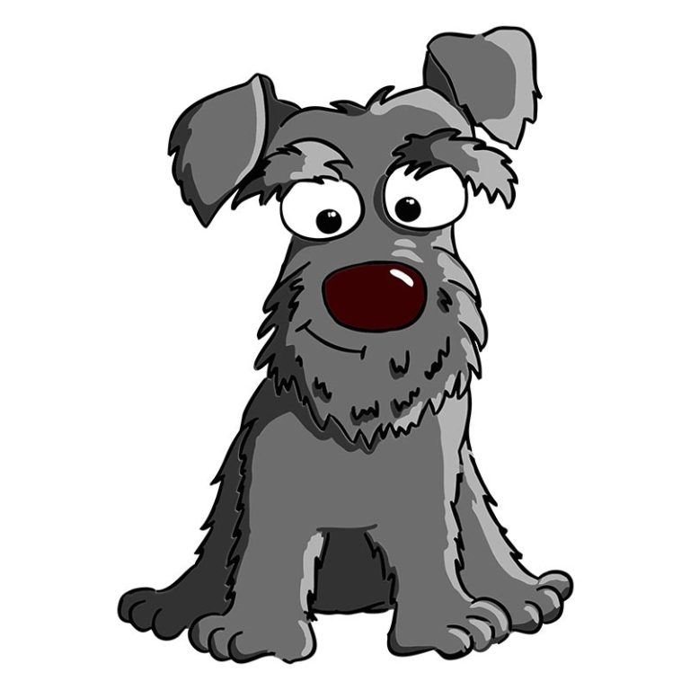 Animated Schnauzer Dog Vector Art - Design Shop by AquaDigitizing