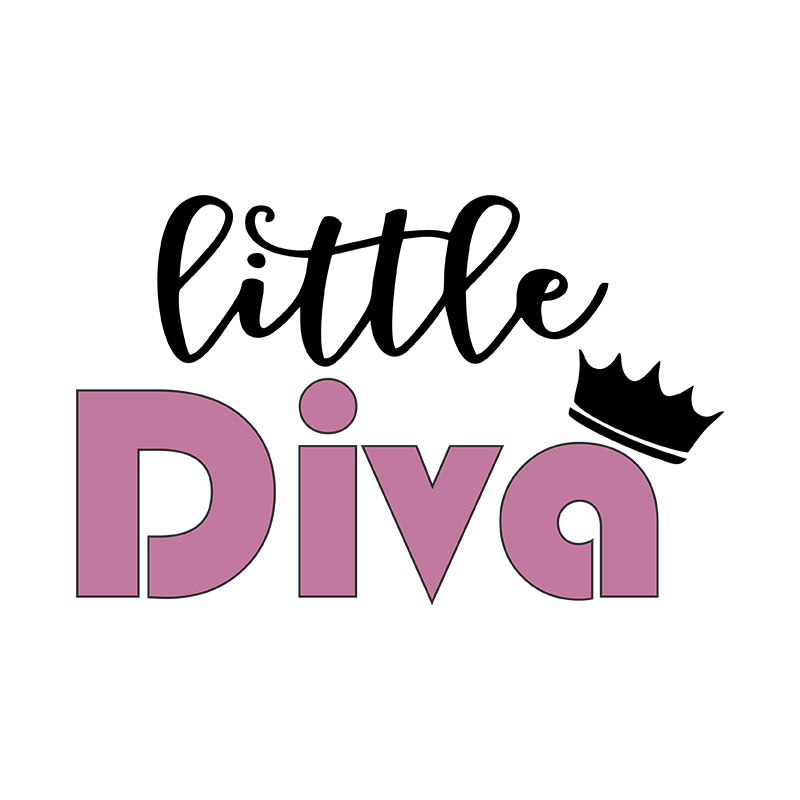 Attractive Little Diva Vector Art - Design Shop by AquaDigitizing