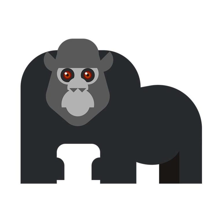 Horror Gorilla Vector Animal Vector - Design Shop by AquaDigitizing