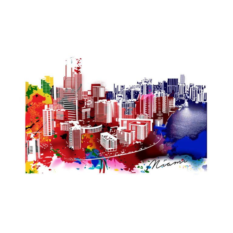 Free Delight Colorful Downtown Vector Design - Design Shop by ...
