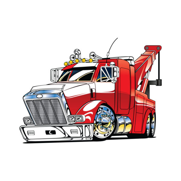 FREE RED TOW TRUCK VECTOR DESIGN - Design Shop by AquaDigitizing