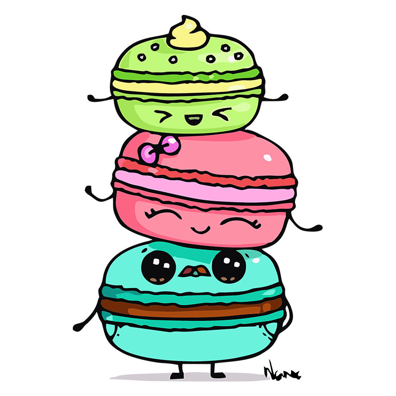 FLAVORING SWEETENED FRENCH MACAROONS COOKIES VECTOR ART - Design Shop ...