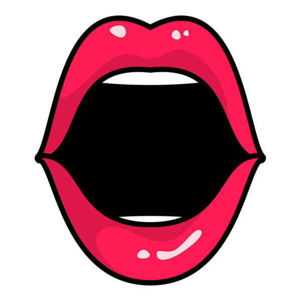 Awe-inspiring Open Mouth Lips Vector Art - Design Shop by AquaDigitizing