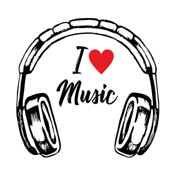 I Love Music Vector Art - Design Shop by AquaDigitizing