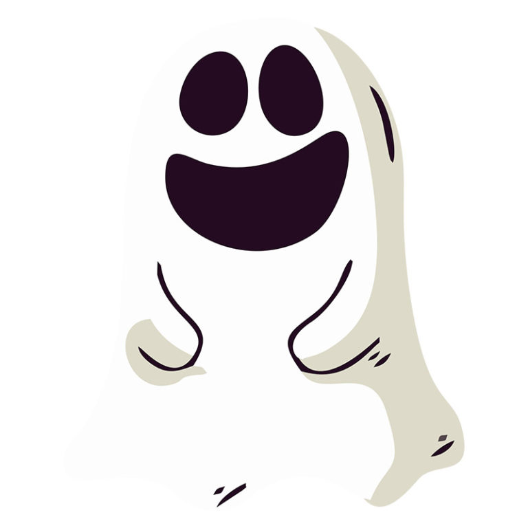 Grinning Laugh Real Ghost Vector Art - Design Shop by AquaDigitizing