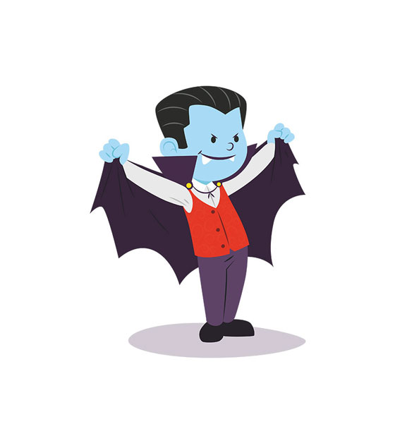 Vampire Dracula Halloween Costume Vector Art - Design Shop by ...