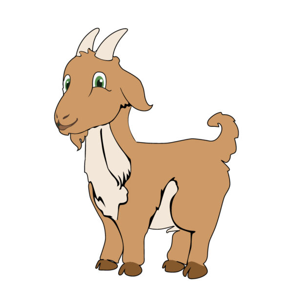 baby goat cartoon - Design Shop by AquaDigitizing