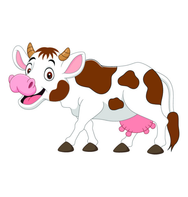 brown white cow vector - Design Shop by AquaDigitizing