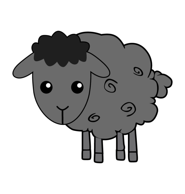 gray sheep vector - Design Shop by AquaDigitizing
