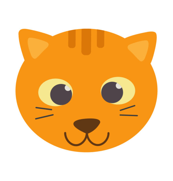 Orange Cat Face Design Shop By Aquadigitizing