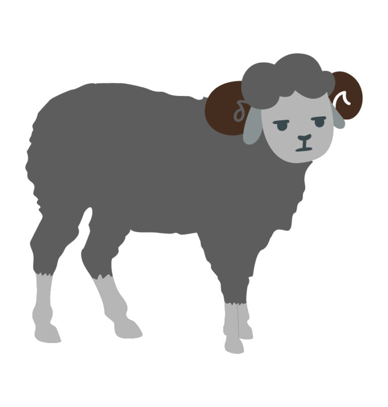 sheep gray vector - Design Shop by AquaDigitizing