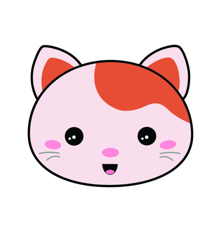 smiling cat face - Design Shop by AquaDigitizing