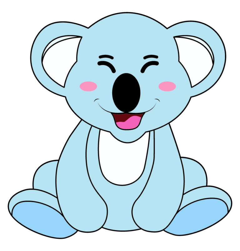 Cute Smile Koala Vector - Design Shop by AquaDigitizing
