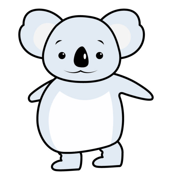 Koala Vector In Grey Color - Design Shop by AquaDigitizing