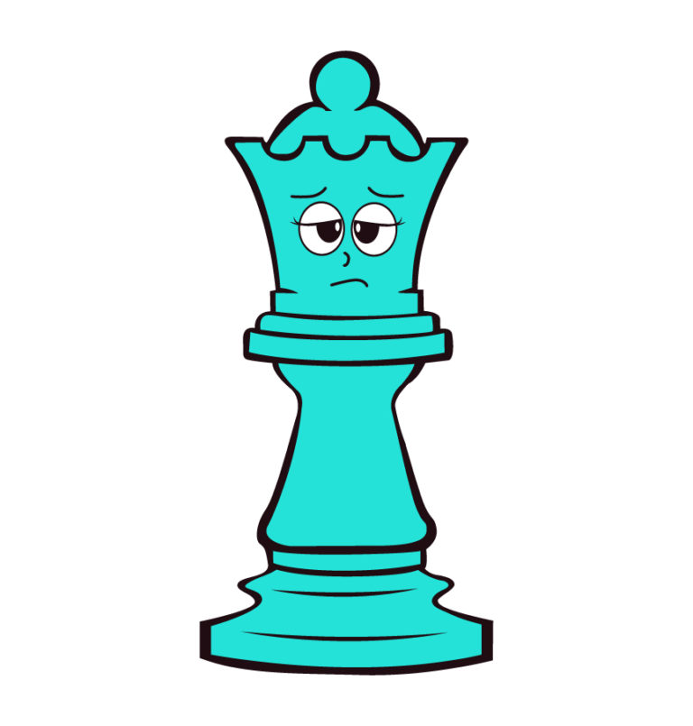 sad queen chess vector - Design Shop by AquaDigitizing
