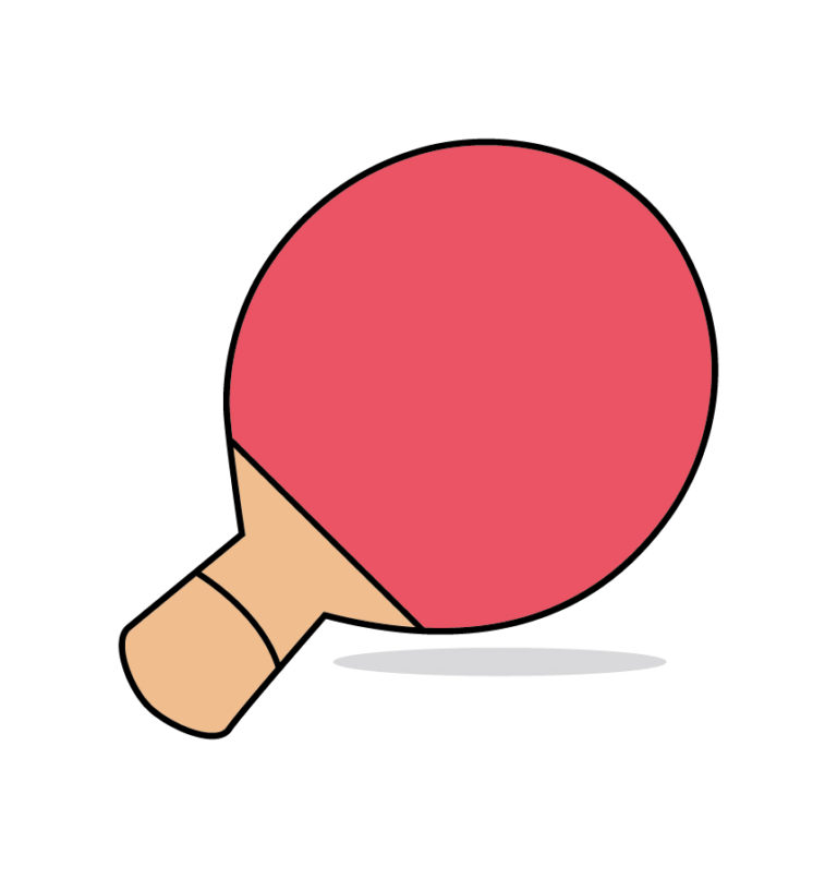 Ping Pong Racket Vector - Design Shop by AquaDigitizing
