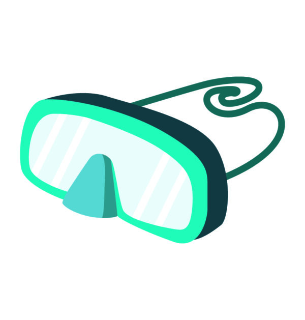 Scuba Diving Mask Vector - Design Shop by AquaDigitizing
