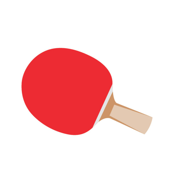 Table Tennis Single Racket Vector - Design Shop by AquaDigitizing