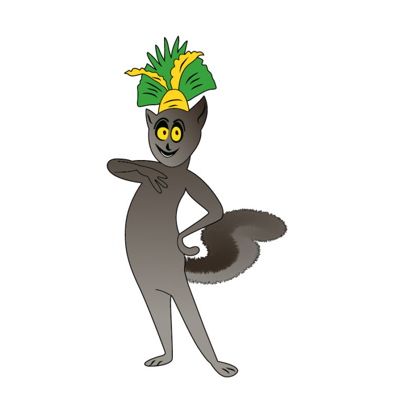 King Julien cartoon - Design Shop by AquaDigitizing