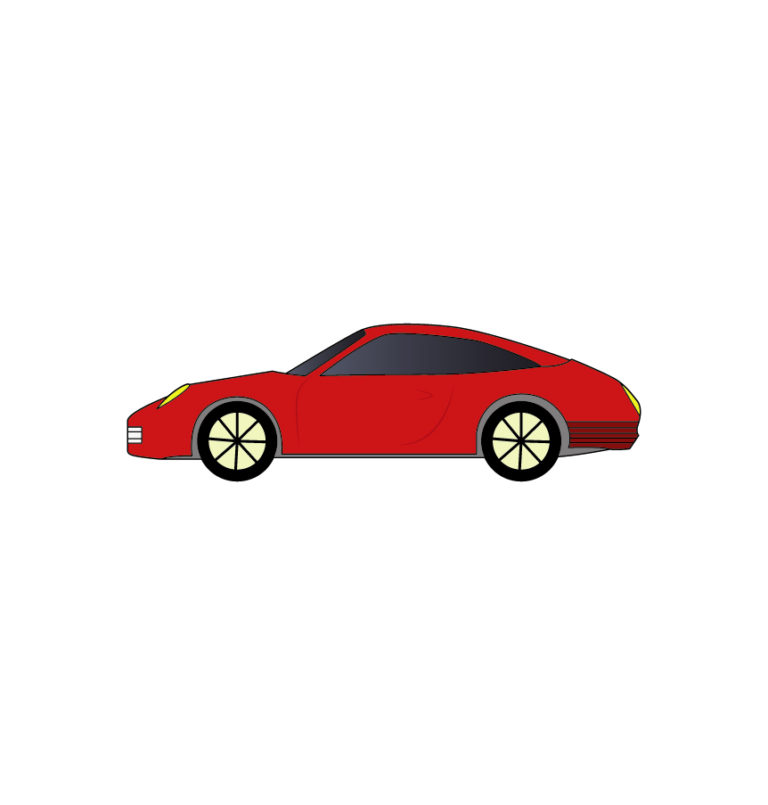 Stylish Red Car Vector - Design Shop by AquaDigitizing