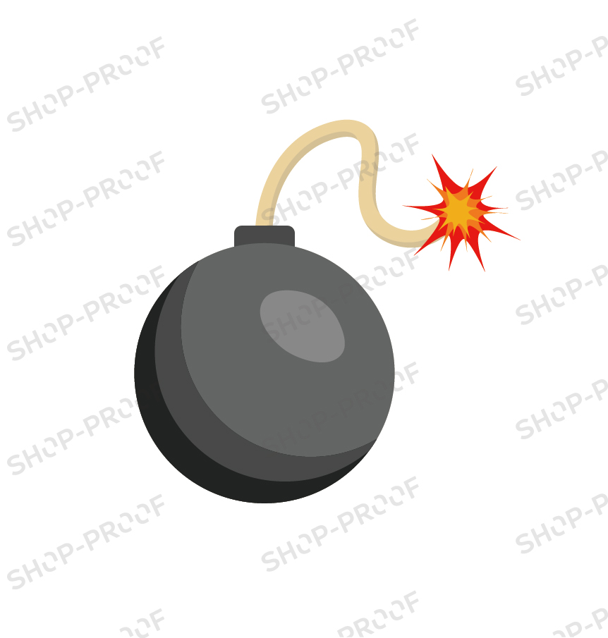 Black Bomb Fire Vector Design - Design Shop by AquaDigitizing
