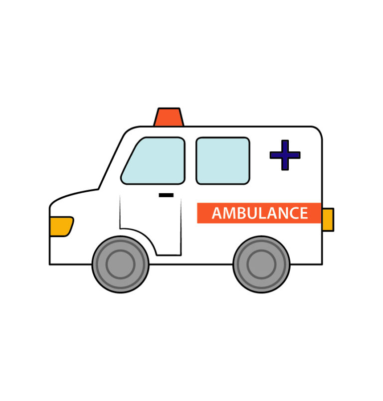 Royalty Ambulance Cartoon Vector - Design Shop by AquaDigitizing