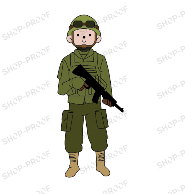 Army Cartoon Vector - Design Shop by AquaDigitizing