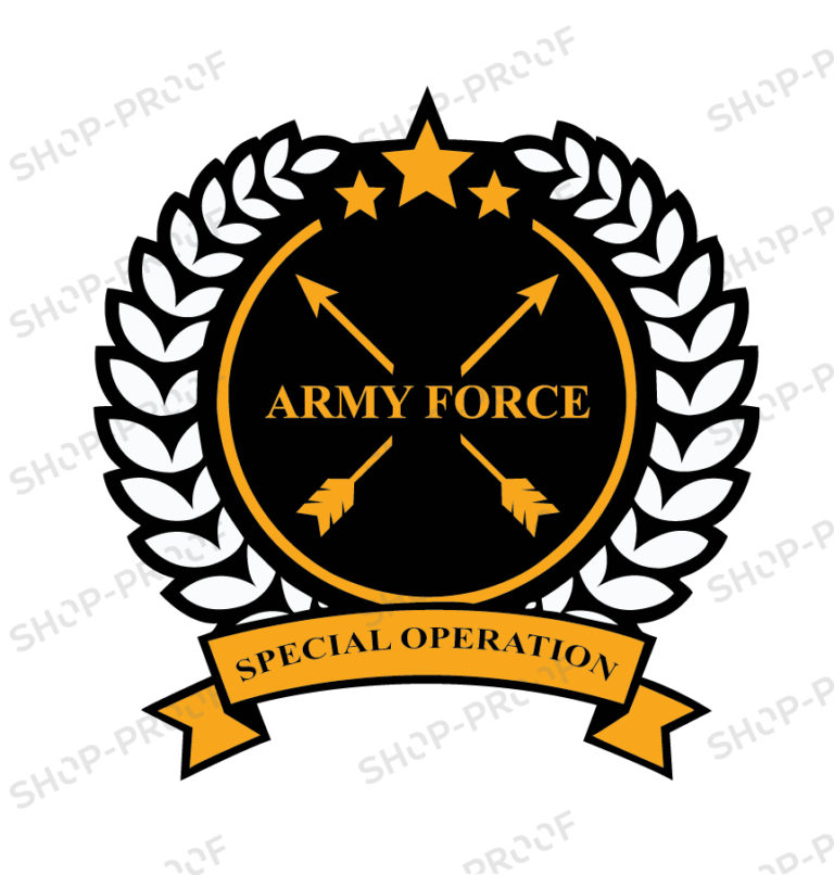 Army Force Logo Vector - Design Shop by AquaDigitizing