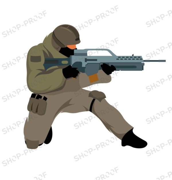 Army Man Vector - Design Shop by AquaDigitizing