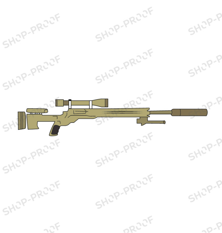 Enhanced Sniper Rifle Vector - Design Shop by AquaDigitizing