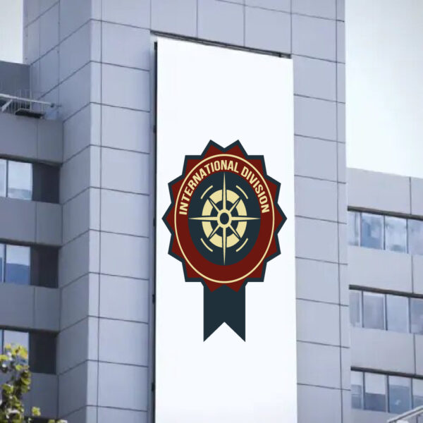International Division Badge Vector - Design Shop by AquaDigitizing