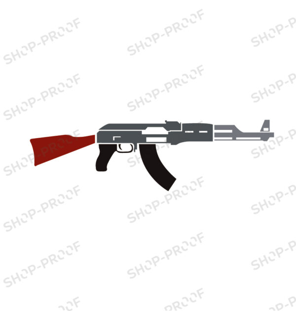 New Stylish Ak 47 Gun Vector - Design Shop by AquaDigitizing