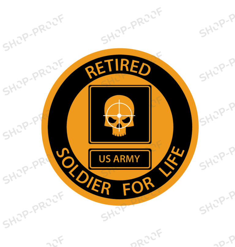 Retired Soldier Force Logo Vector - Design Shop by AquaDigitizing