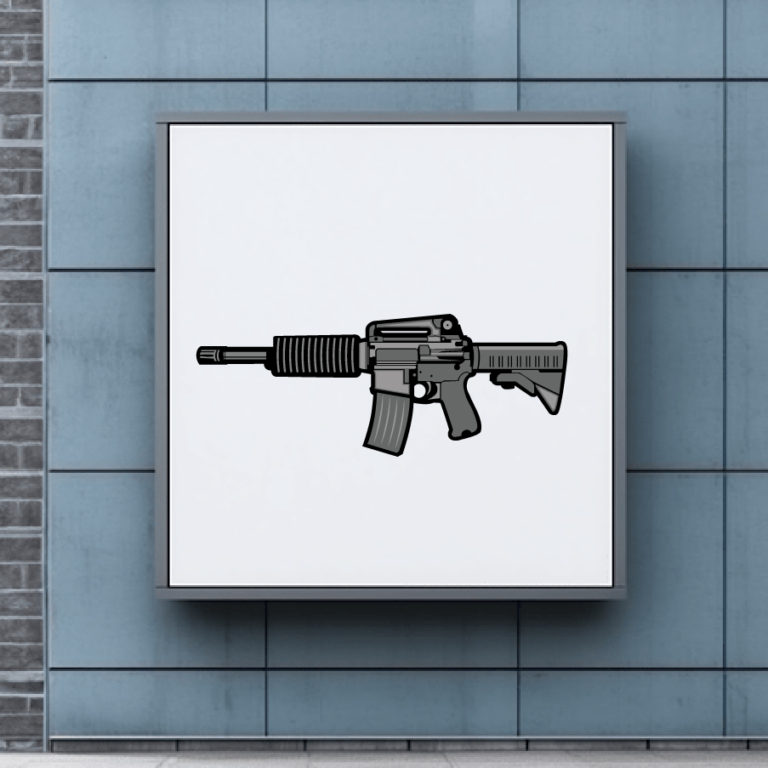 US Army Machine Gun Vector Design - Design Shop by AquaDigitizing