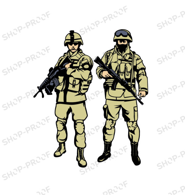 US Soldiers Vector - Design Shop by AquaDigitizing