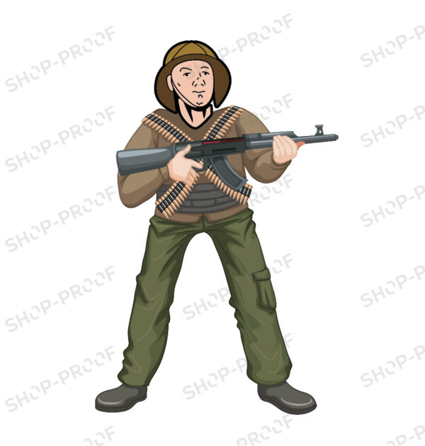 Army Soldier Man Vector - Design Shop by AquaDigitizing