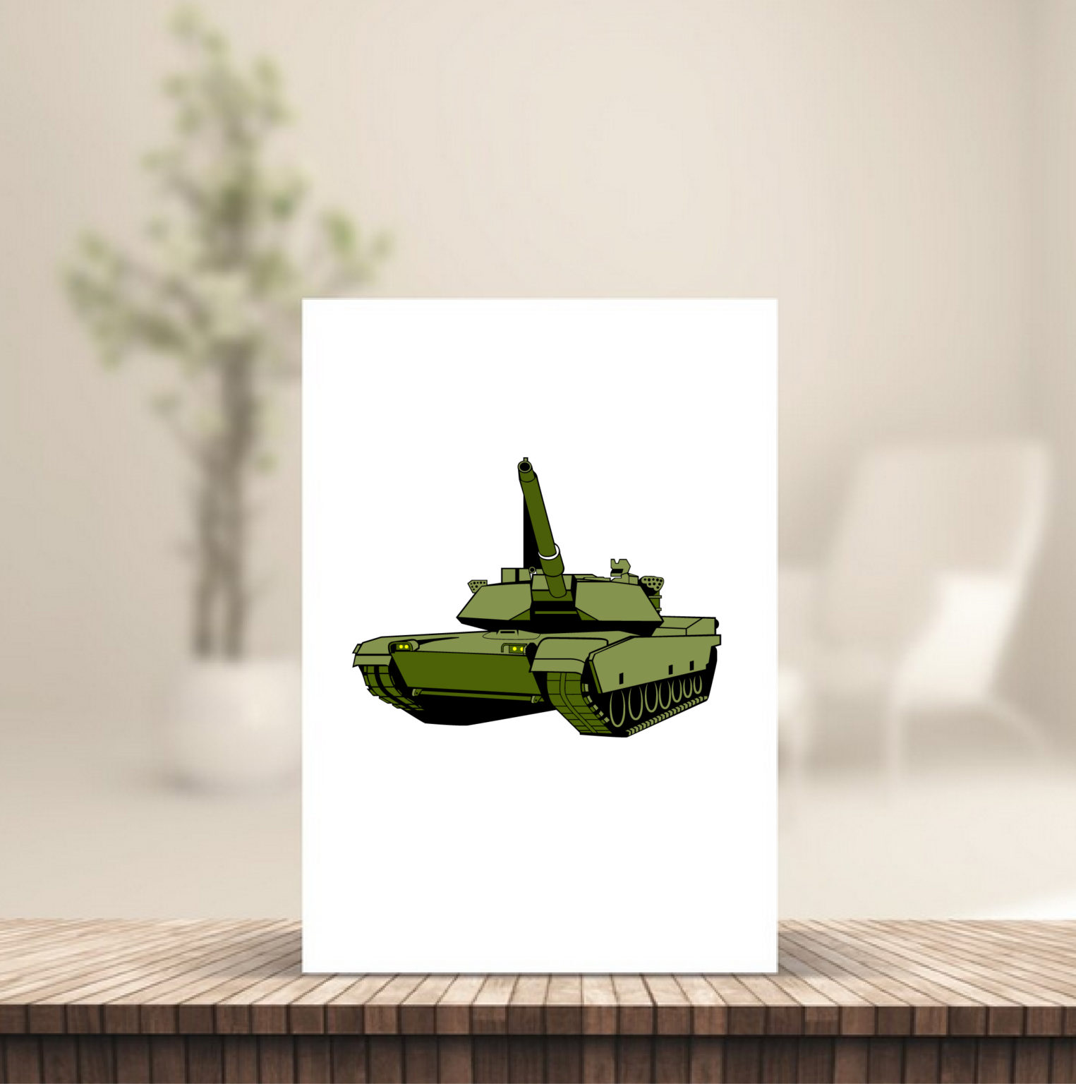 Battle Tank Vector - Design Shop by AquaDigitizing