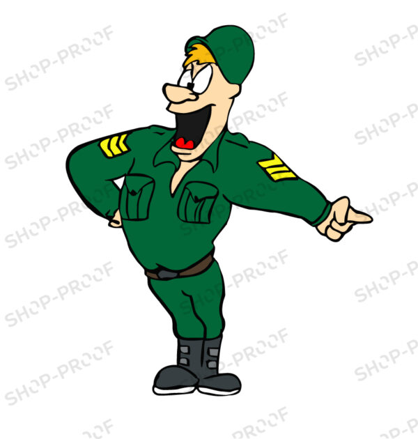 Cartoon Army Man Vector - Design Shop by AquaDigitizing