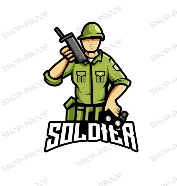 Creative Army Soldier Vector - Design Shop by AquaDigitizing