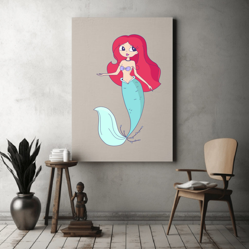 Mermaid Cartoon Vector - Design Shop by AquaDigitizing