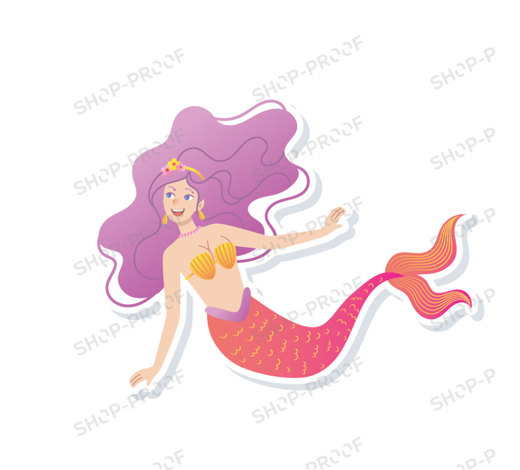 Premium Mermaid Vector Stylish Design - Design Shop by AquaDigitizing