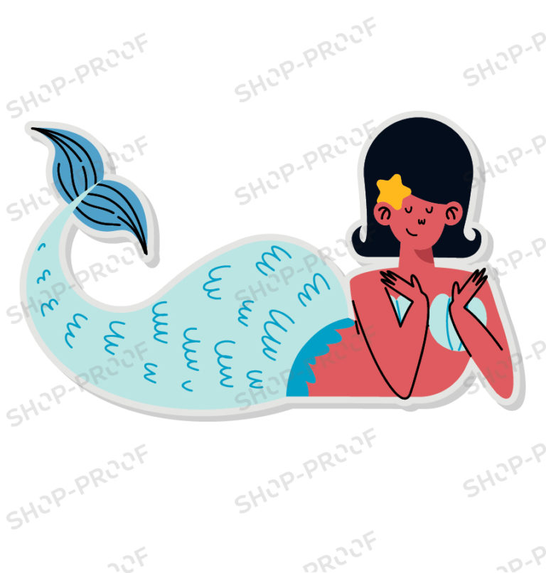 Royal Beautiful Mermaid Vector - Design Shop by AquaDigitizing
