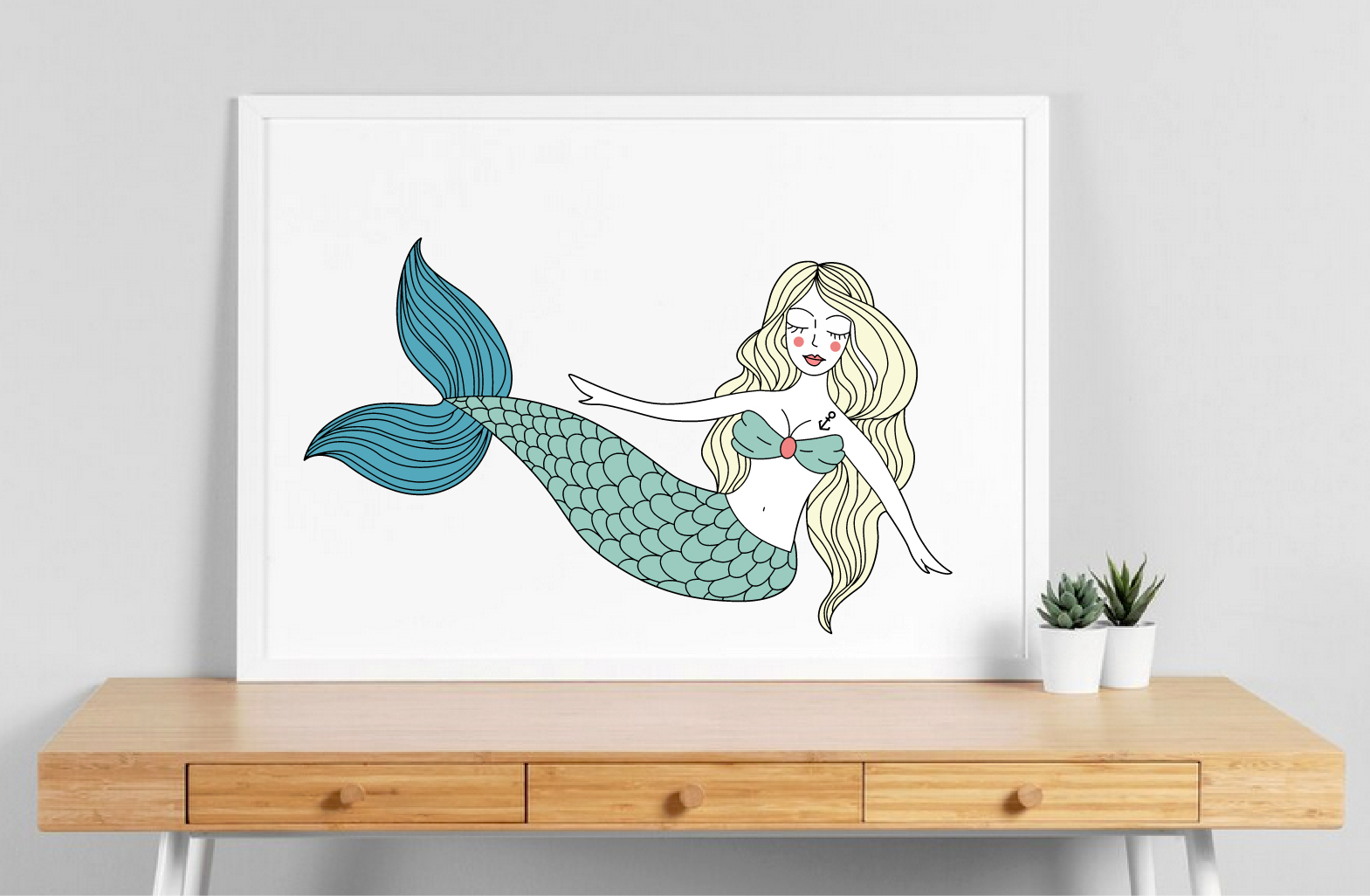 Stylish Unique Mermaid Vector - Design Shop by AquaDigitizing