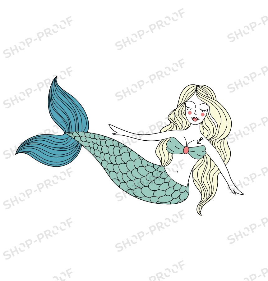 Stylish Unique Mermaid Vector - Design Shop by AquaDigitizing