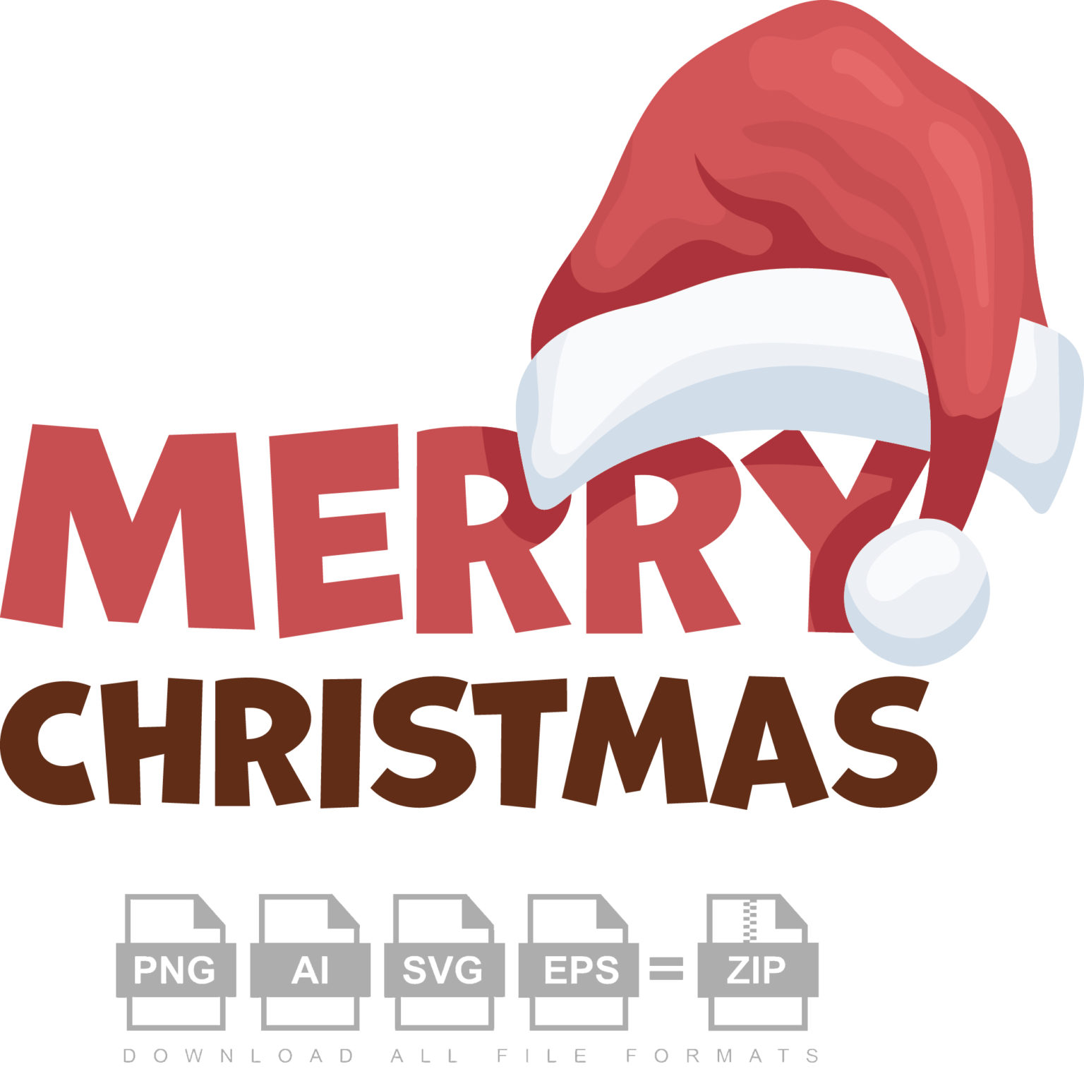 Merry Christmas Cap Vector - Design Shop by AquaDigitizing