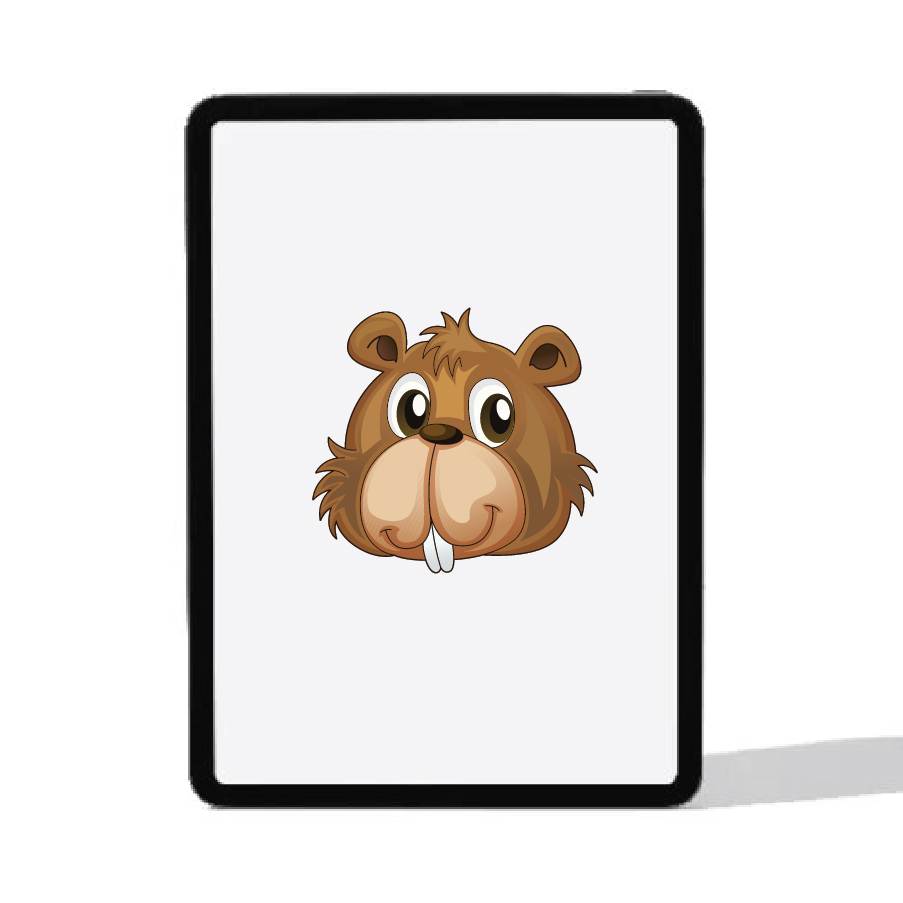 Beaver Cartoon Face Character Vector - Design Shop by AquaDigitizing