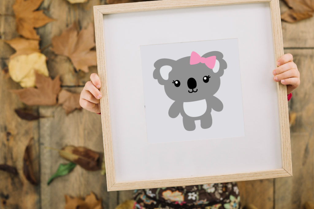 Cute Baby Koala Cut file Cricut Vector - Design Shop by AquaDigitizing