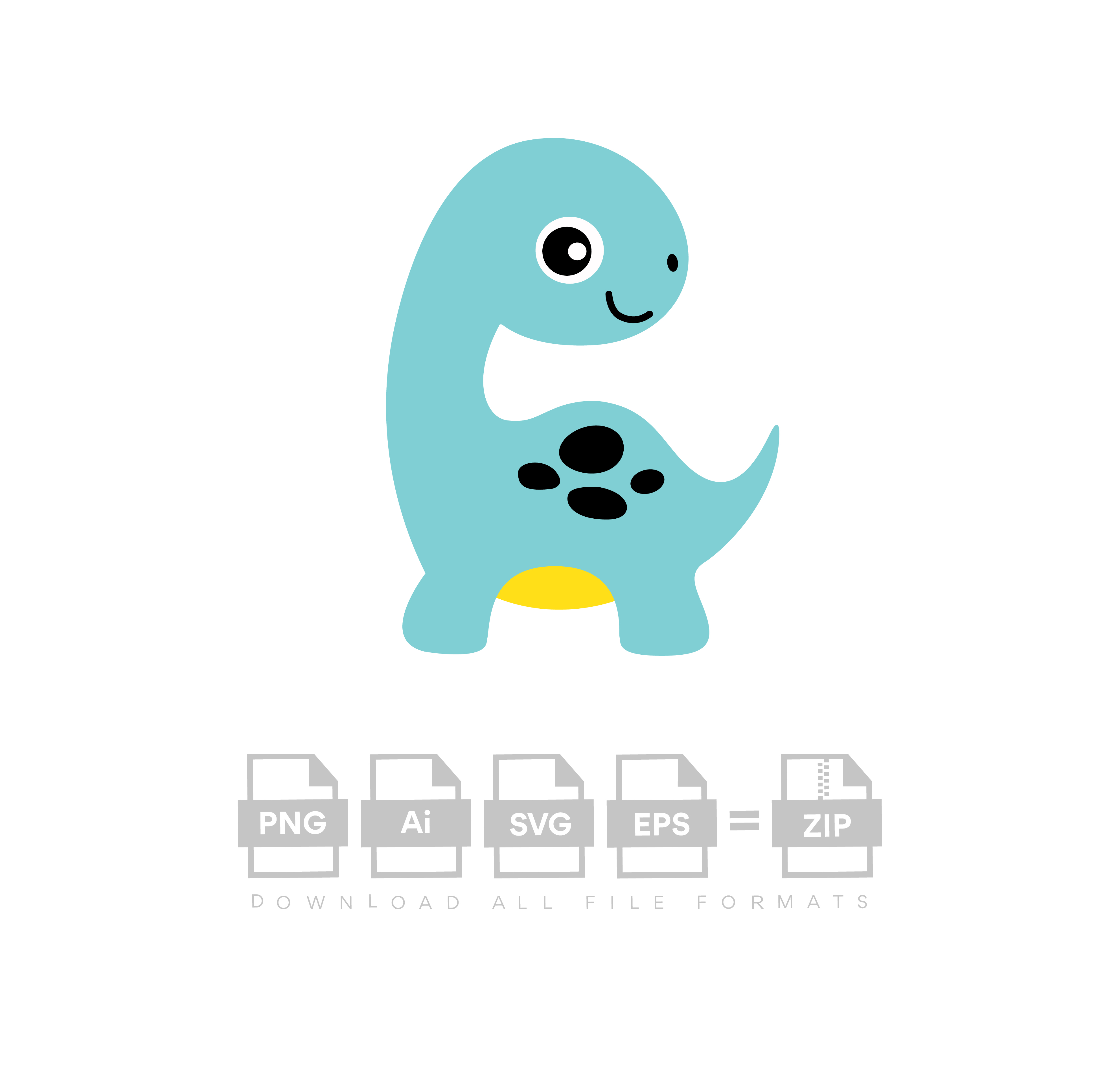 Cute Baby dinosaur Vector Cut File Cricut Vector - Design Shop by ...
